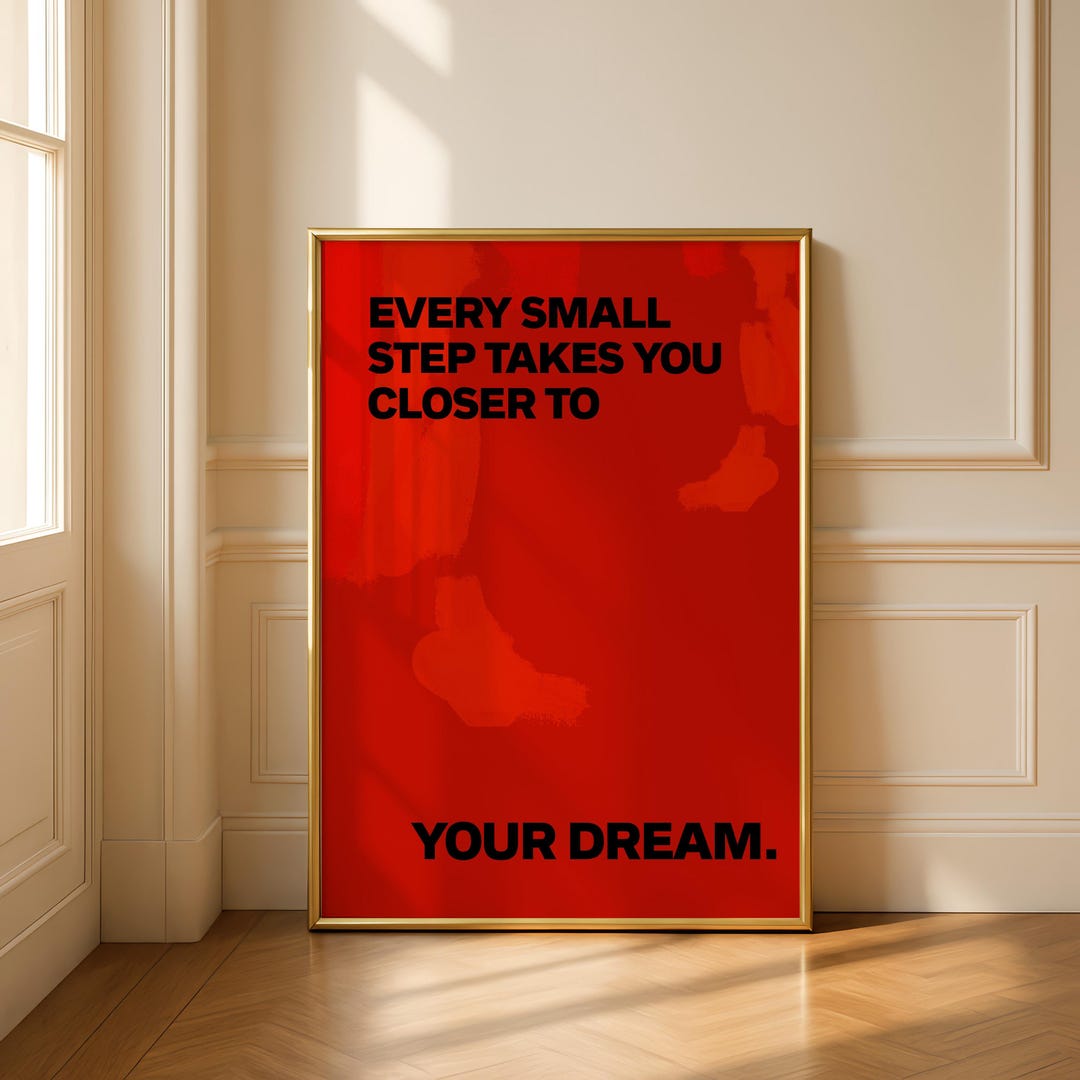 Motivational Print: Bold Red Typography Wall Art (digital Download) - Etsy