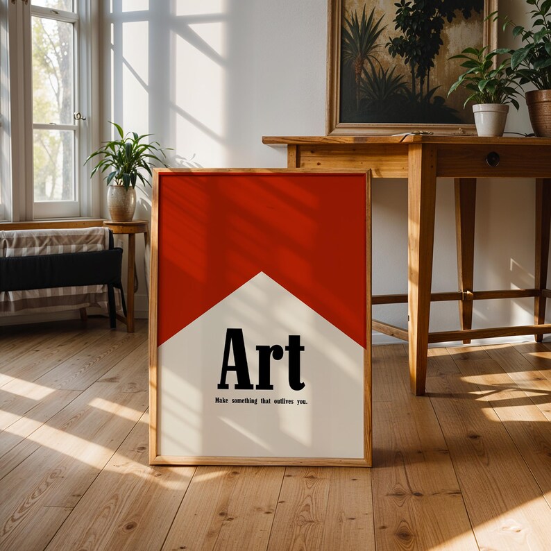 Art Quote Poster, Minimal Typography Print, Inspirational Wall Art ...