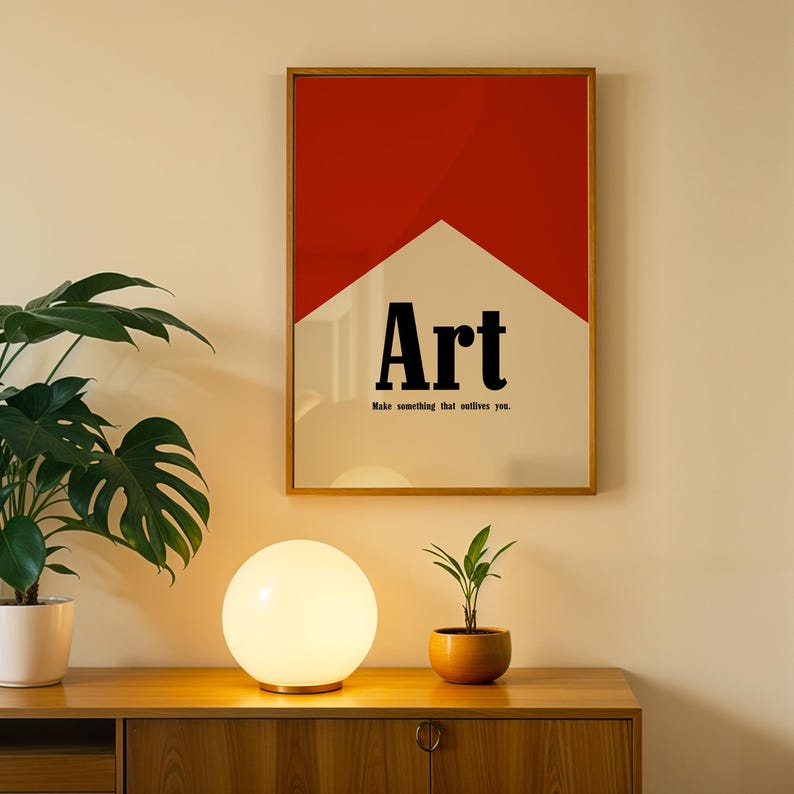 Art Quote Poster, Minimal Typography Print, Inspirational Wall Art ...