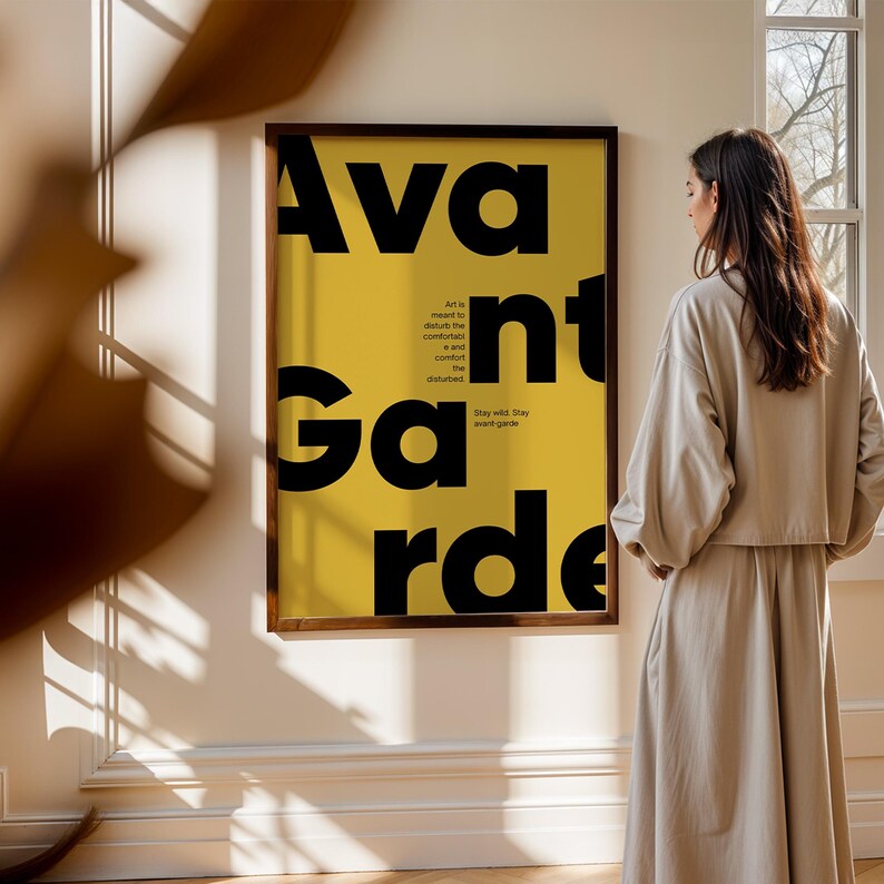 Avant-garde Poster: Modern Typography Print With Art Quote for Creative ...