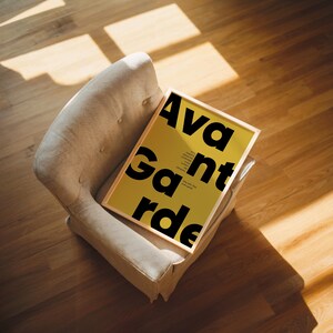 Avant-garde Poster: Modern Typography Print With Art Quote for Creative ...