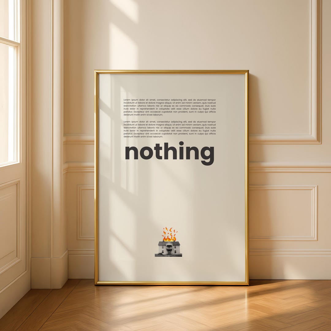 Nothing House Concept Art Print – Minimal Collage Poster – Emotional ...