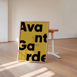 Avant-garde Poster: Modern Typography Print With Art Quote for Creative ...