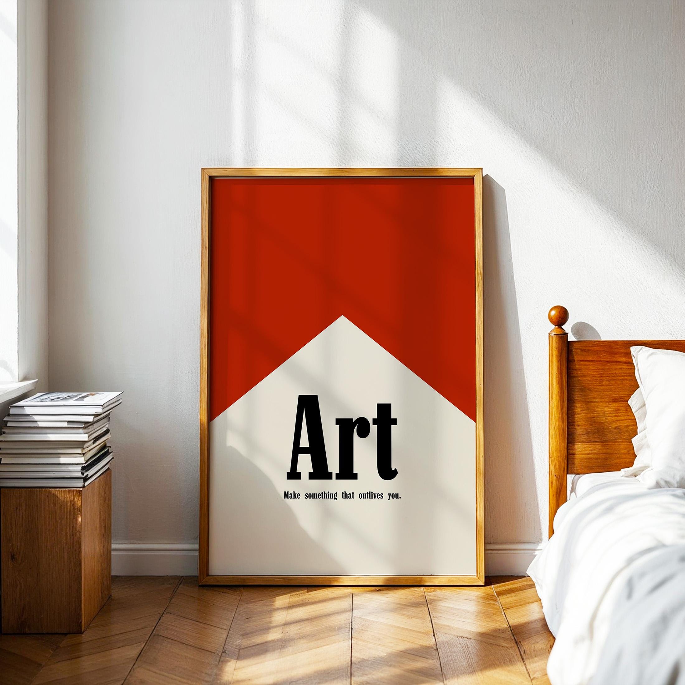Art Quote Poster, Minimal Typography Print, Inspirational Wall Art ...