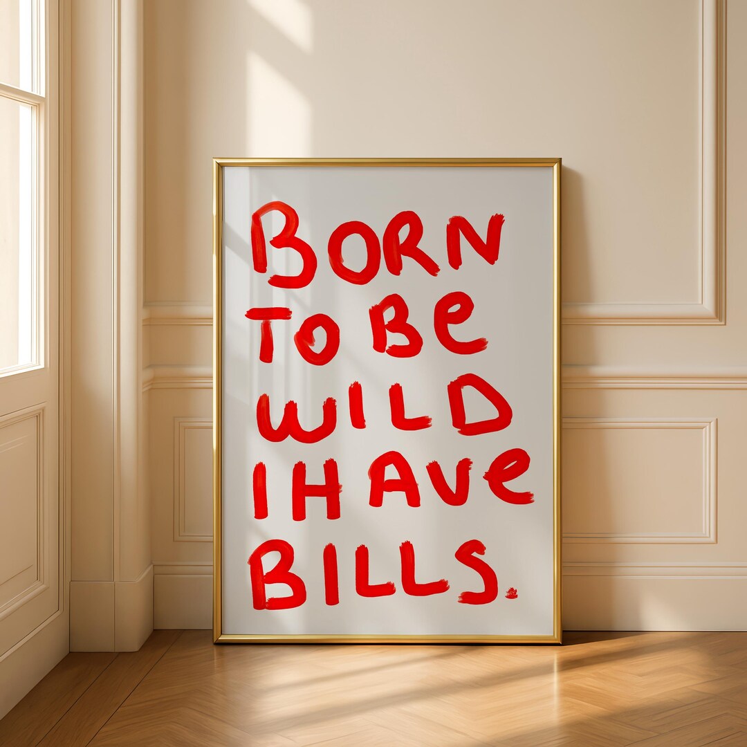 Red Typo, Funny Typography Poster, Bold Hand-painted Text Art, Modern ...