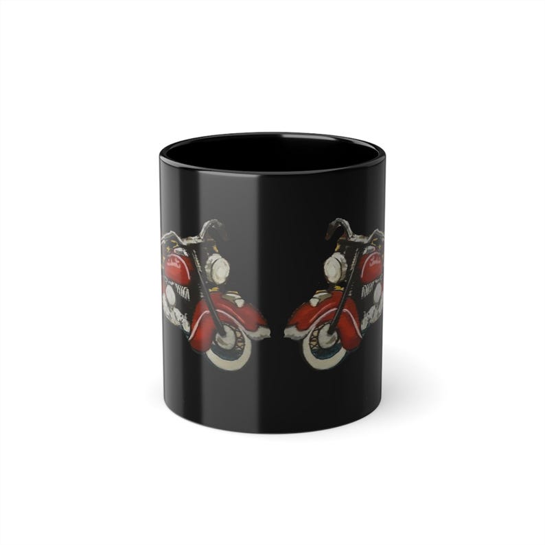 Biker Coffee Mug, , Indian Motorcycles, Vintage Motorcycle Mug, Unique ...