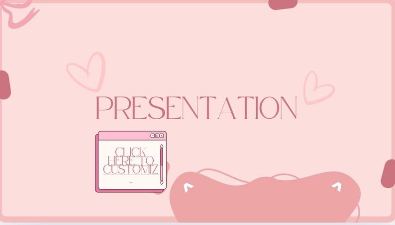 Pink Aesthetic Simple Presentation - Etsy
