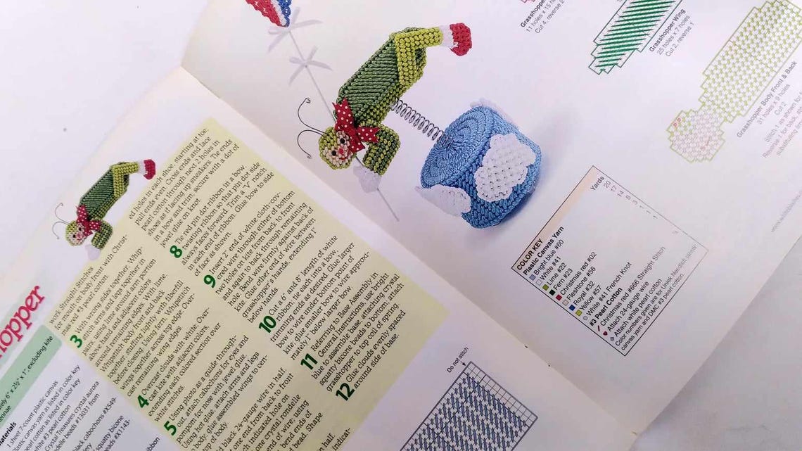 Vintage Plastic Canvas Bouncing Bugs Fun Pattern Book - Etsy