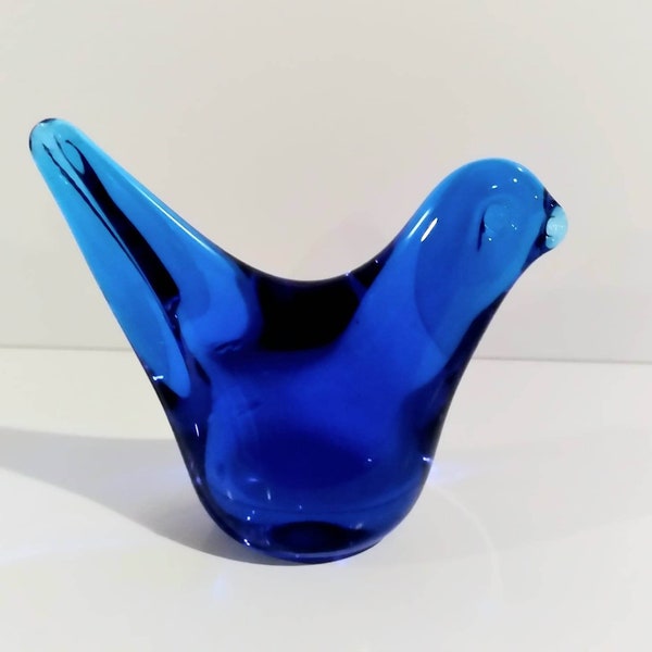 Blue Glass Bird - Etsy