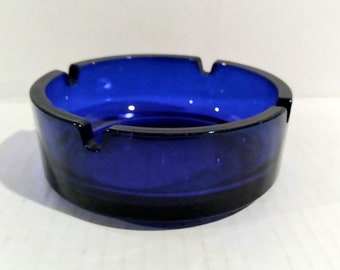 Vintage Blue Ashtray - Etsy
