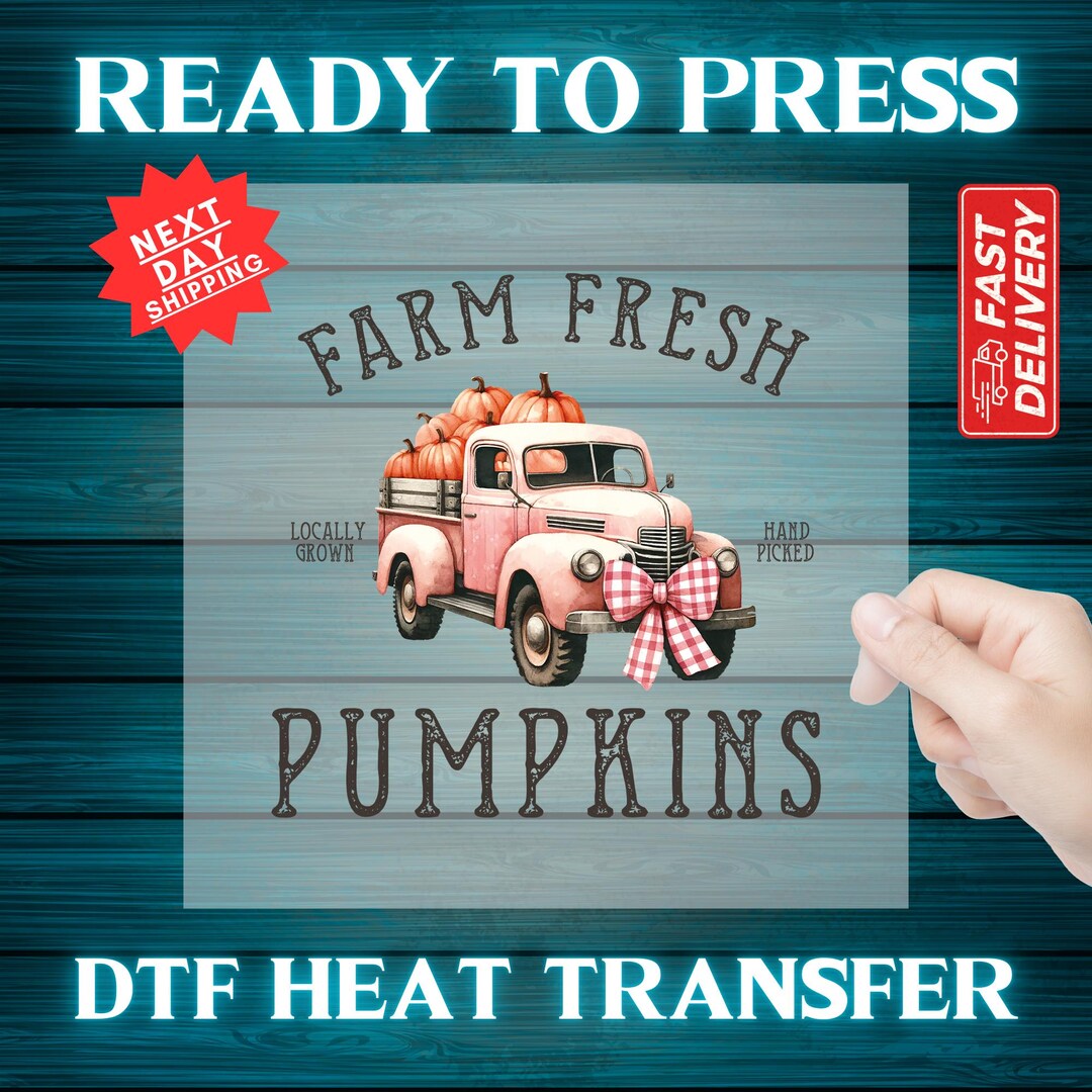 Farm Fresh Pumpkins DTF Ready to Press Sublimation Print - Etsy