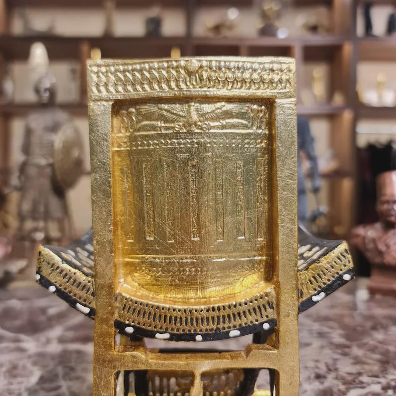 King Tut's Golden Throne - Certified Museum Reproduction Chair ...