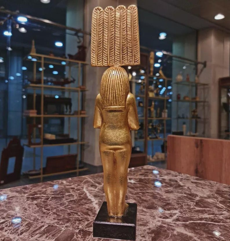 Golden Statue of Egyptian Princess Meritamen - Daughter of Ramses II ...