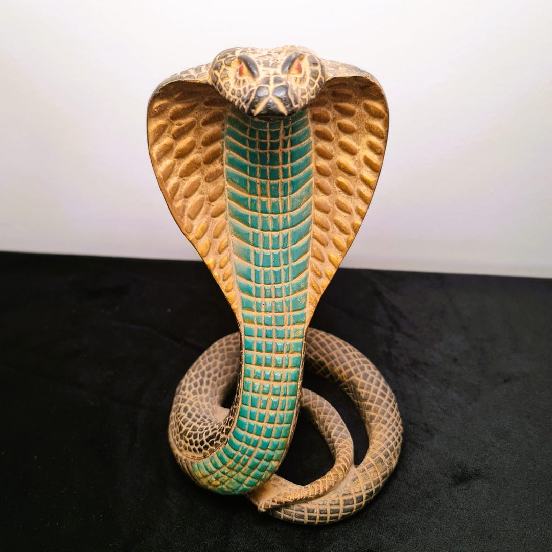 Handmade Egyptian Uraeus Cobra Statue – Sacred Stone Sculpture - Etsy