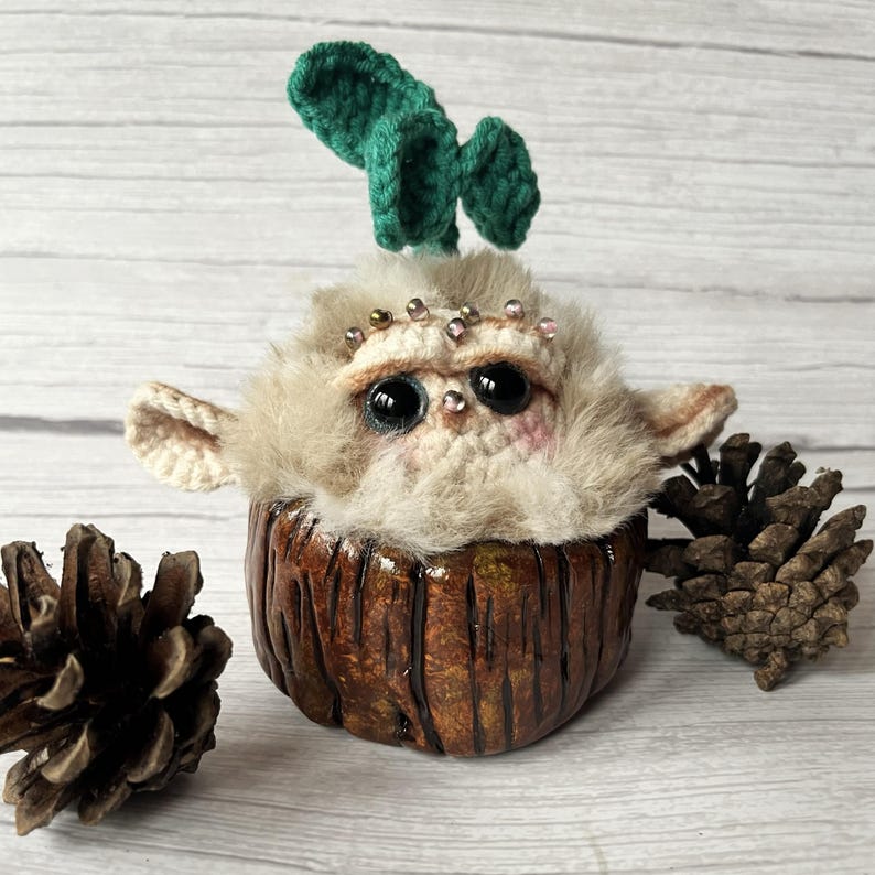 Little Forest Sprouts - OOAK Fantasy Critter Plush - Handmade Crochet ...