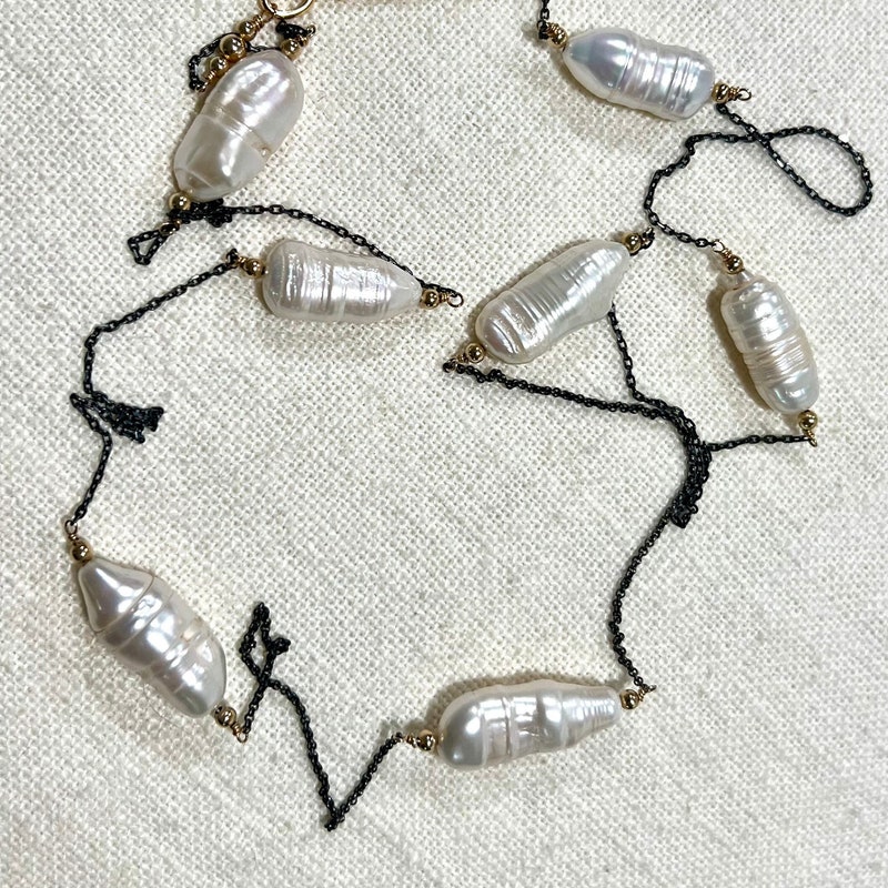 Biwa Pearl Necklace - Etsy