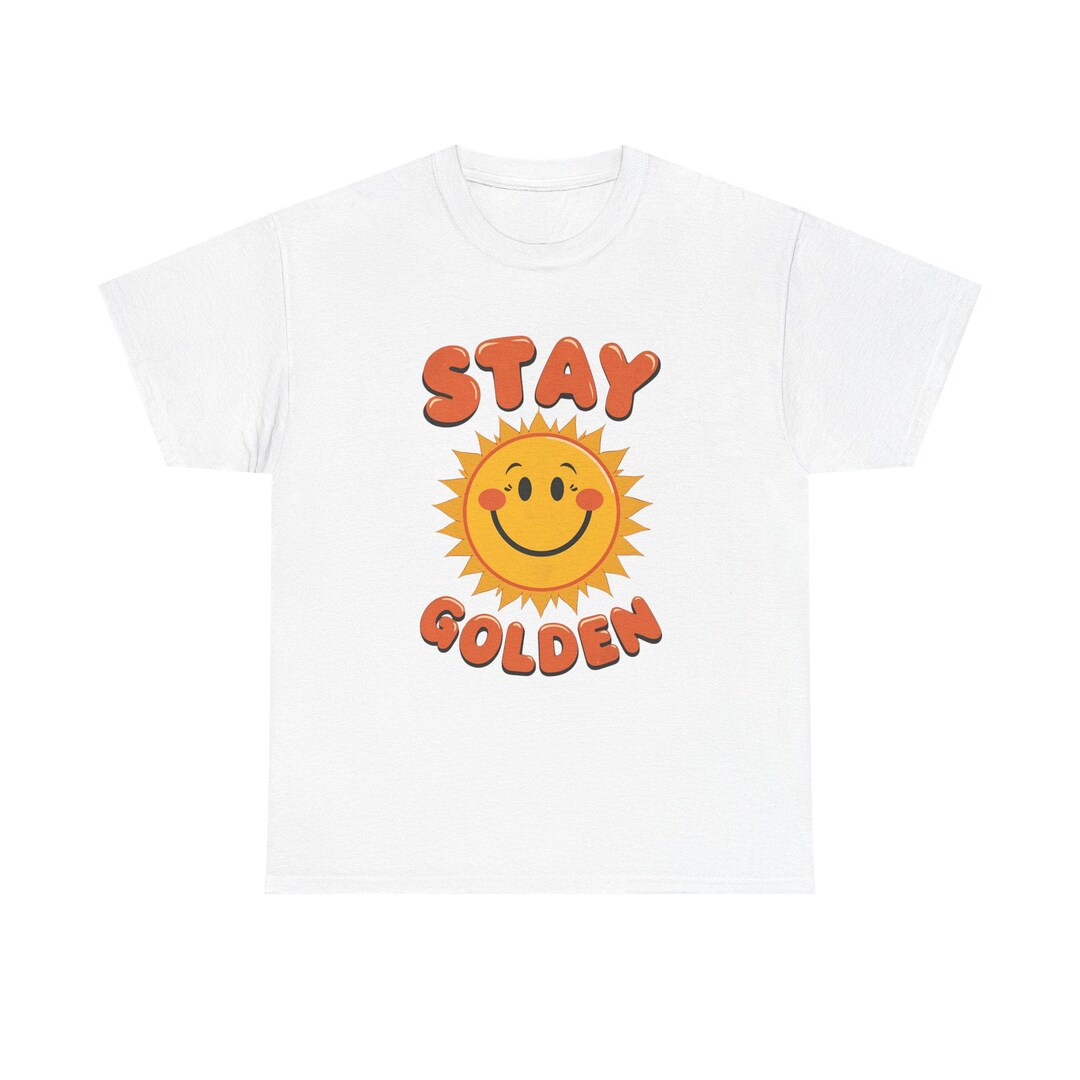Stay Golden Shirt: Retro Smiley Sun Graphic Tee - Etsy
