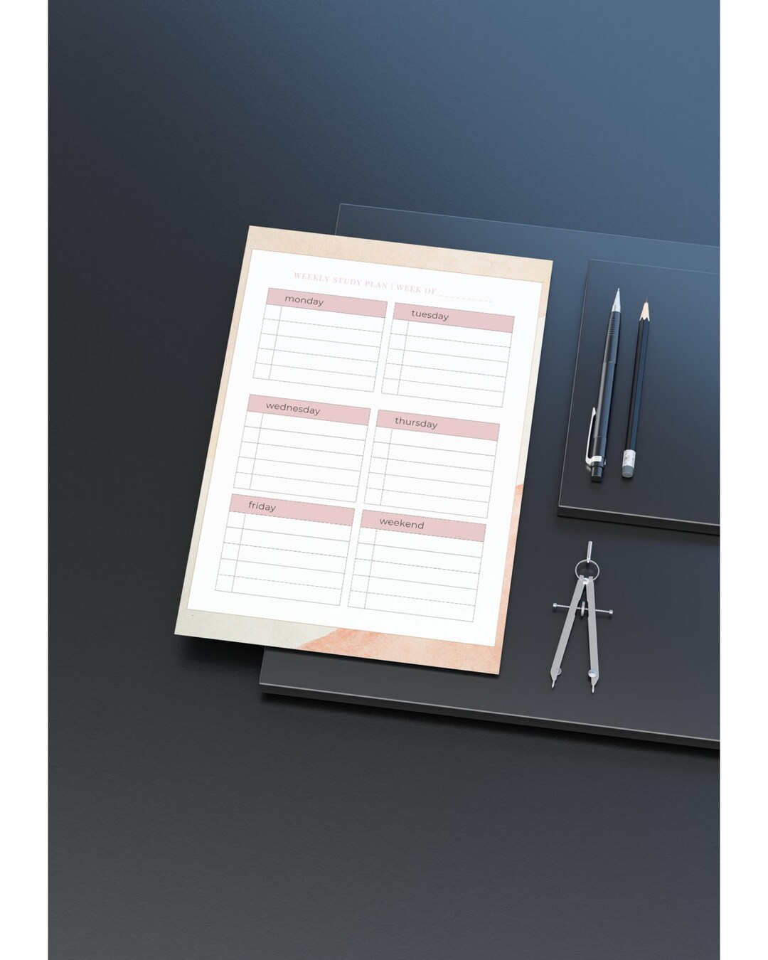 Weekly Student Planner | Minimal Pink Academic Organizer (PDF) - Etsy