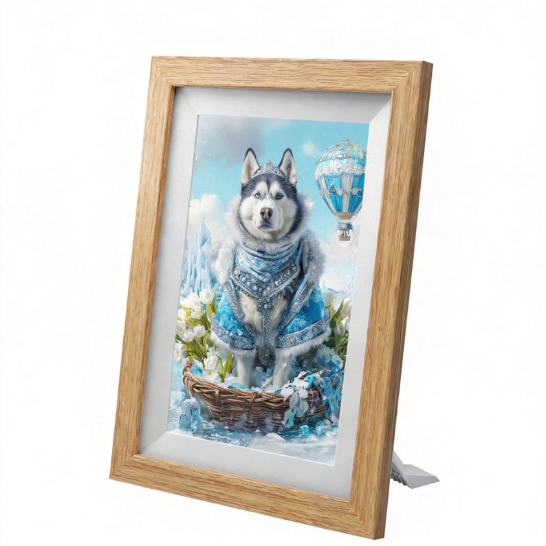 Custom Pet Portrait From Photo Wifi Wooden Electronic Digital Photo ...