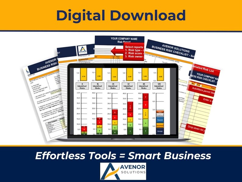Business Risk Checklist | SME Risk Management Dashboard | Excel Tool ...
