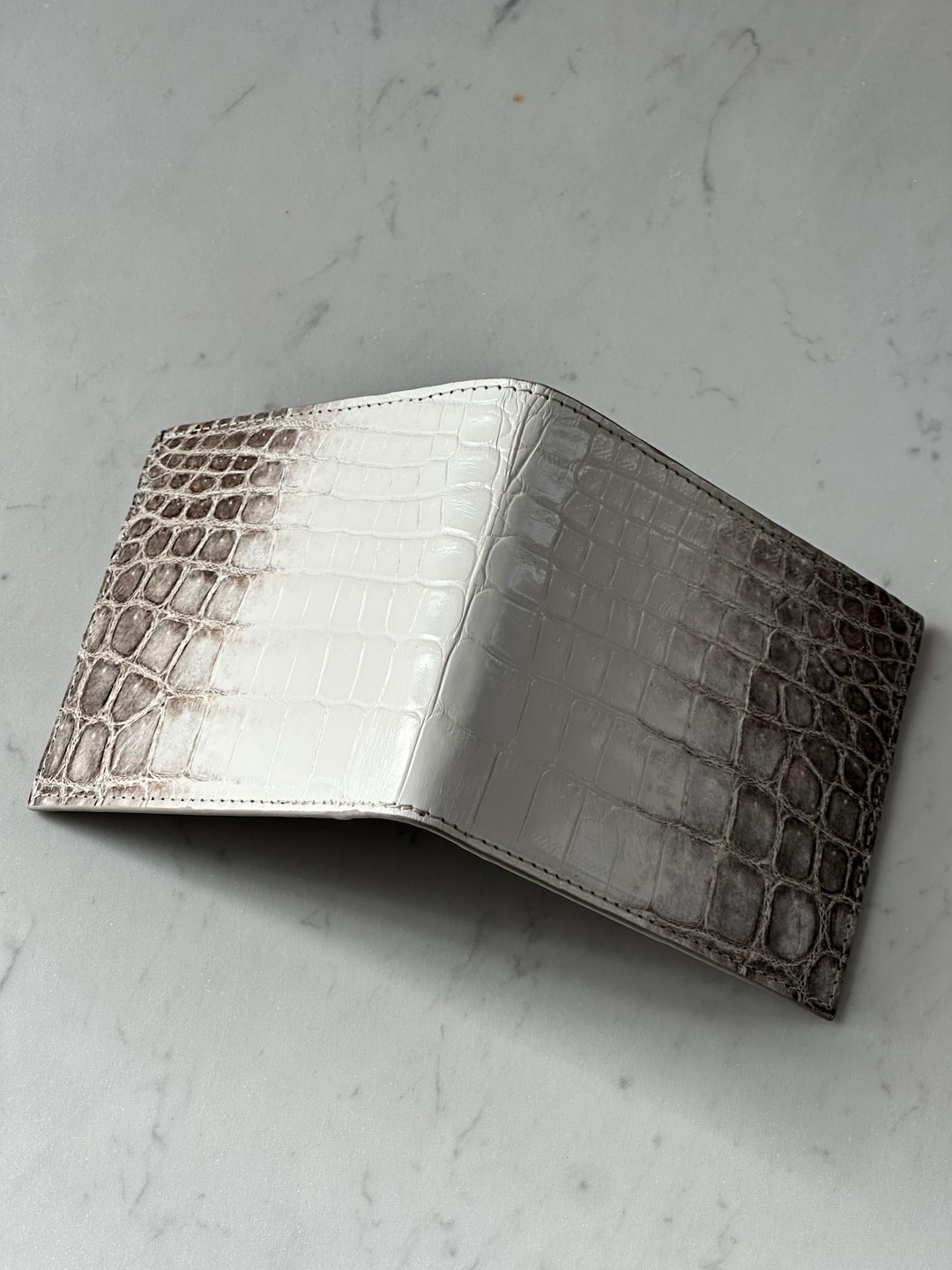 Himalayan Leather Bifold Wallet , Luxury Designer Alligator Custom ...