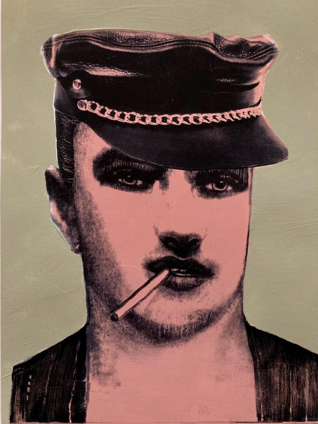 NEW Original Art LGBTQ Acrylic Painting Mixed Mediums Gay Homoerotic ...