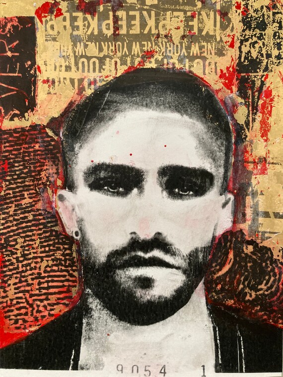 Queer LGBTQ Collage Gay Homoerotic Art Gold Leaf | Etsy