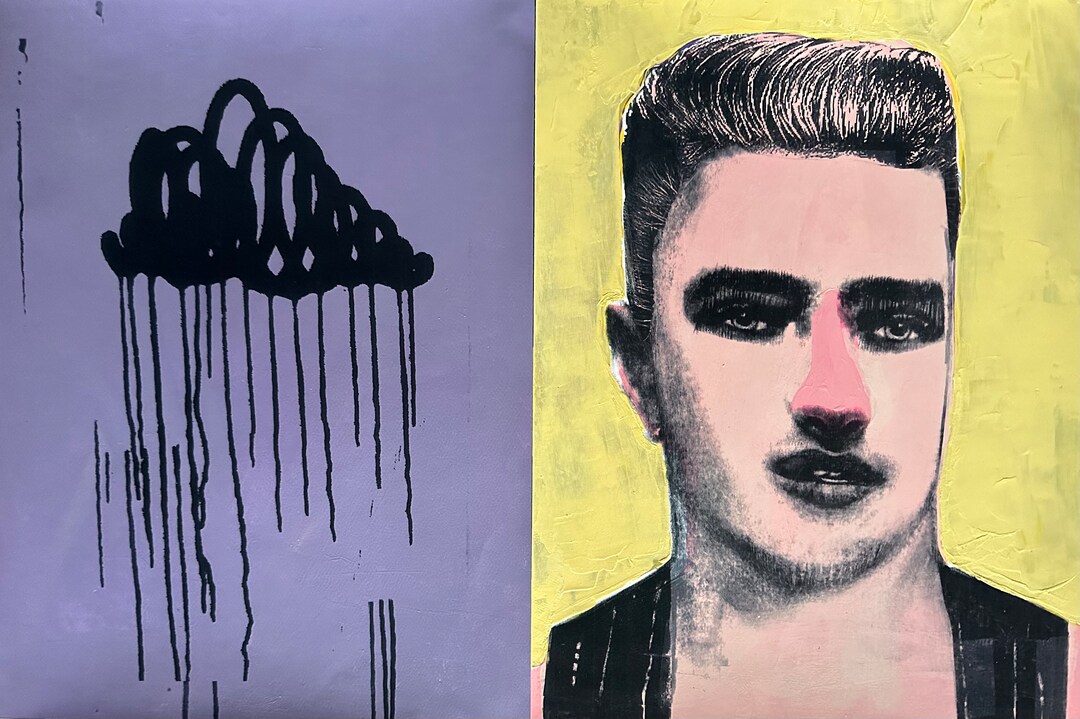 NEW DIPTYCH | Original Art | LGBTQ | Acrylic Painting | Mixed Mediums ...