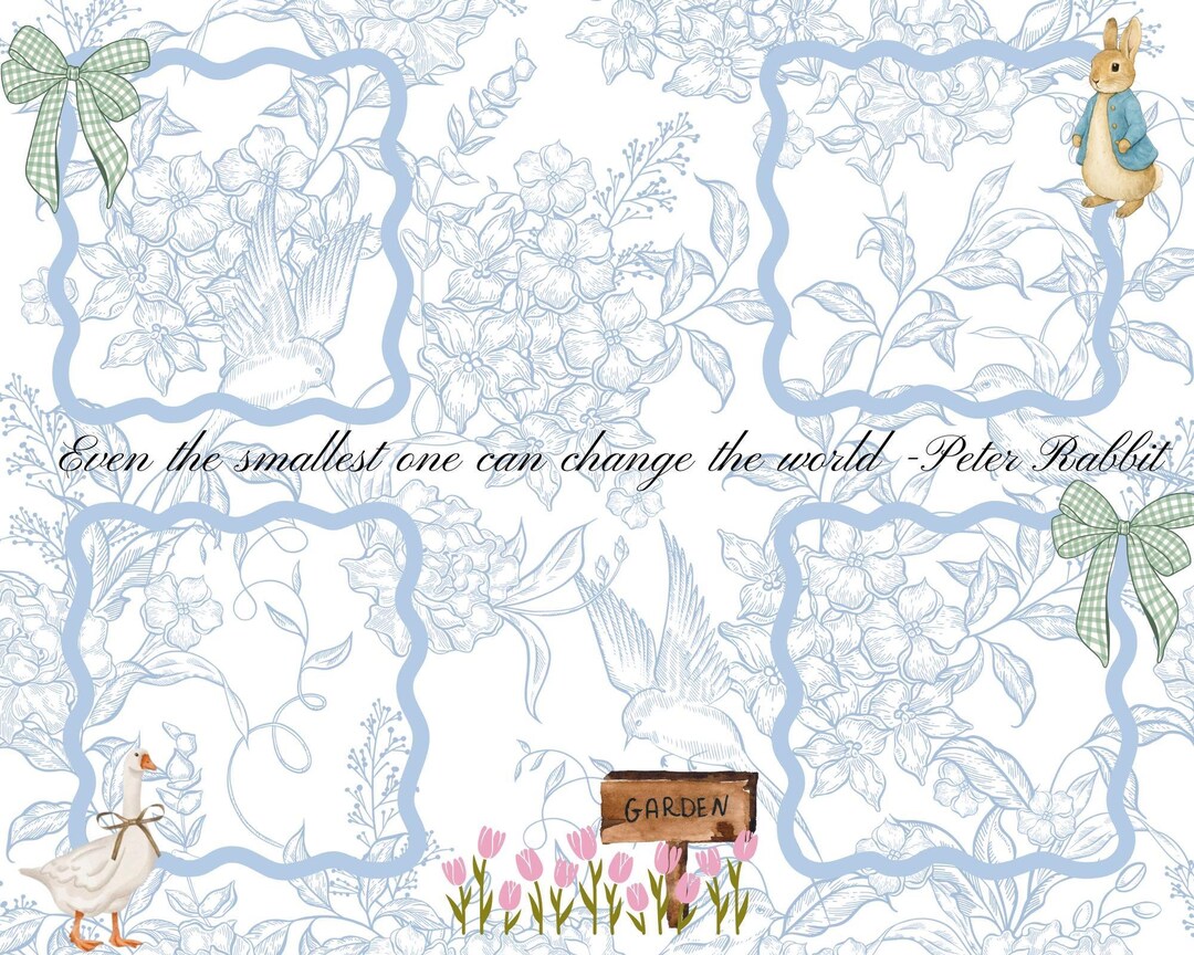 Peter Rabbit Scrapbook Temmplate - Etsy