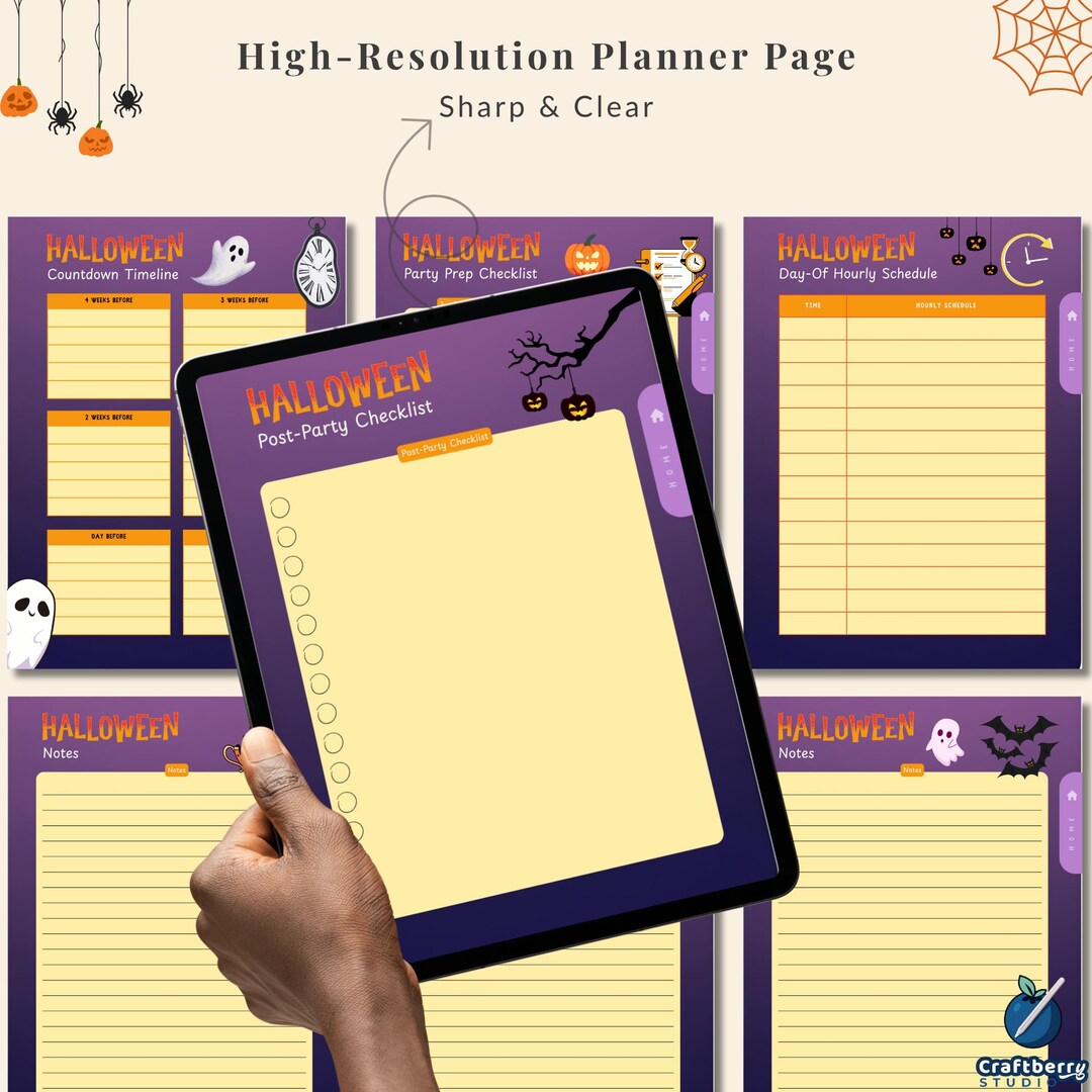 Halloween Timeline Planner – Printable & Digital, US Letter + A4 - Etsy