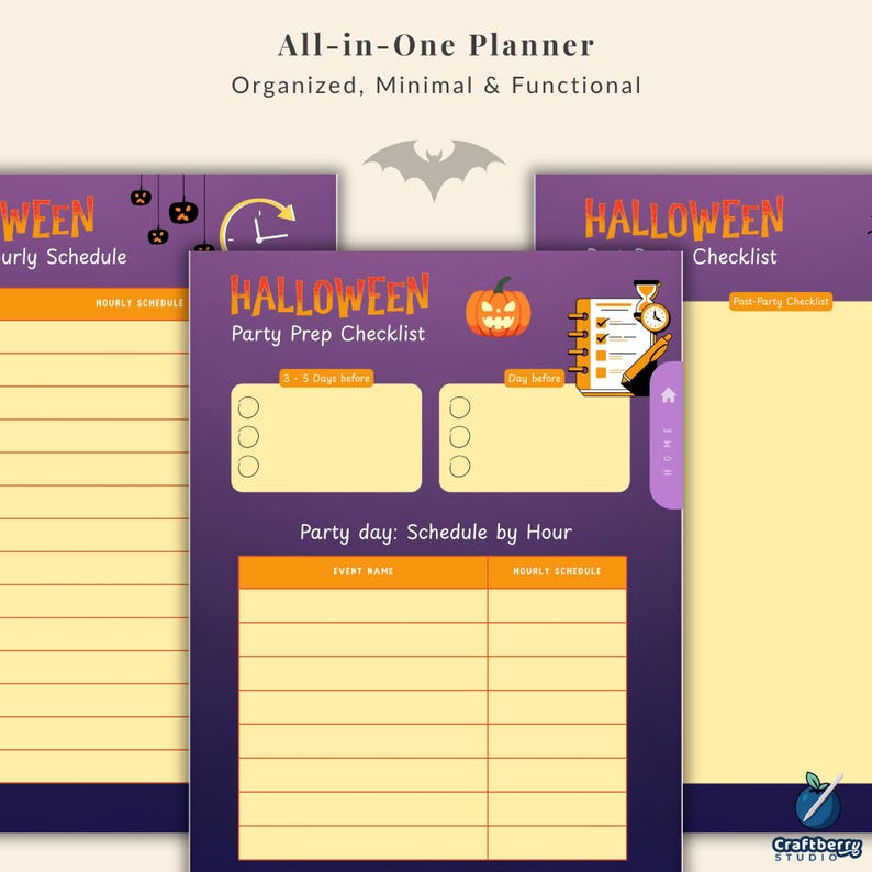 Halloween Timeline Planner – Printable & Digital, US Letter + A4 - Etsy
