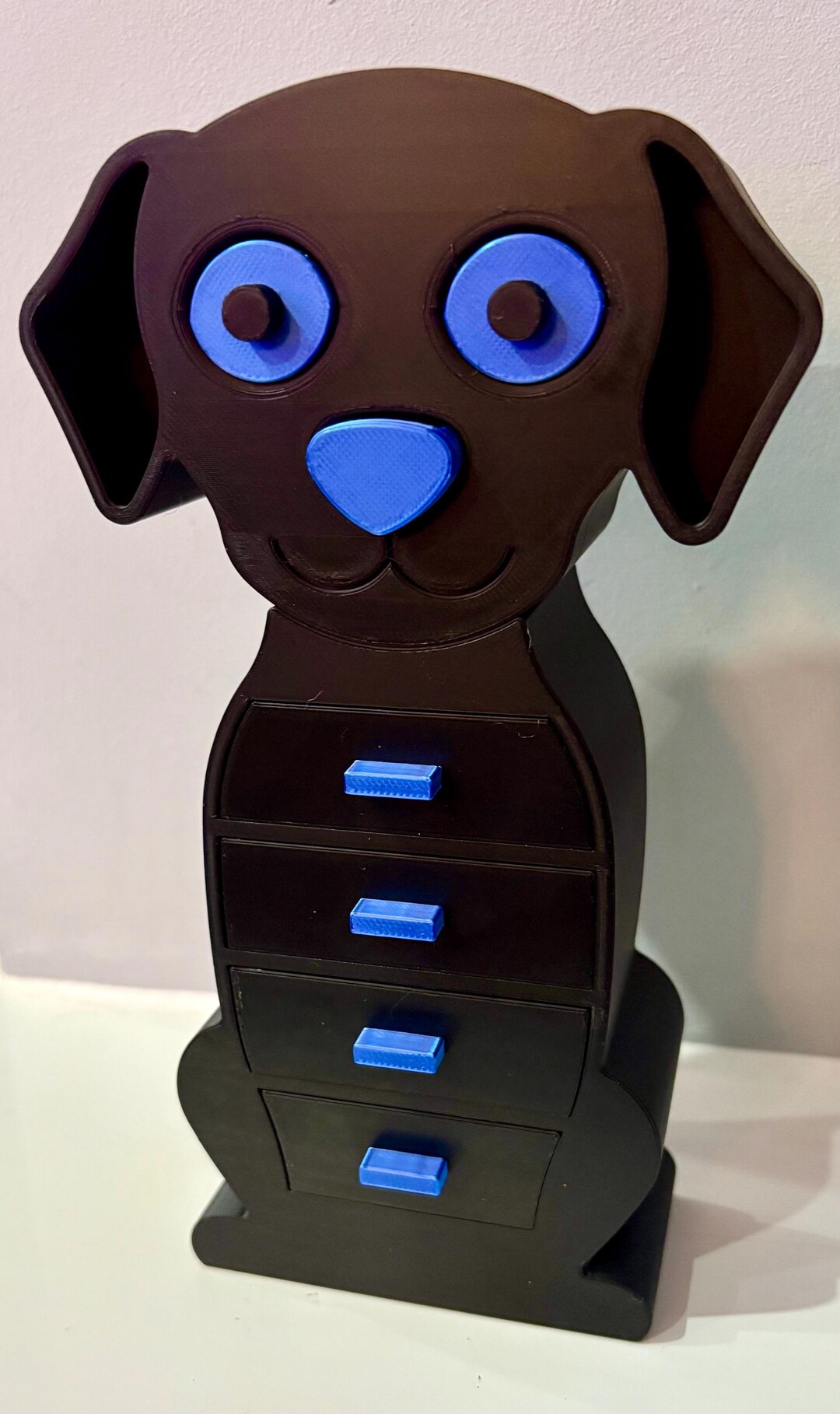 3D Printed Black Labrador Jewelry Box With Secret Nose Drawer - Etsy