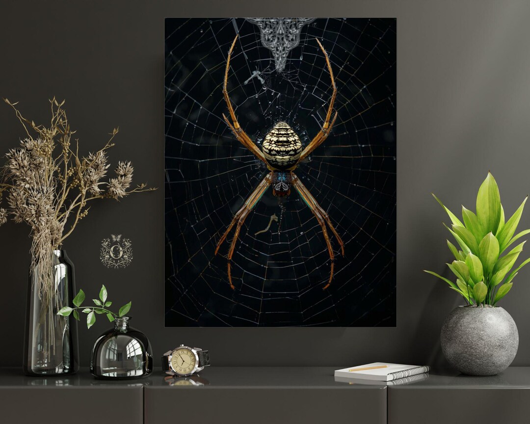 Golden Orb Weaver Spider Poster, Creepy Cool Arachnid Art - Etsy