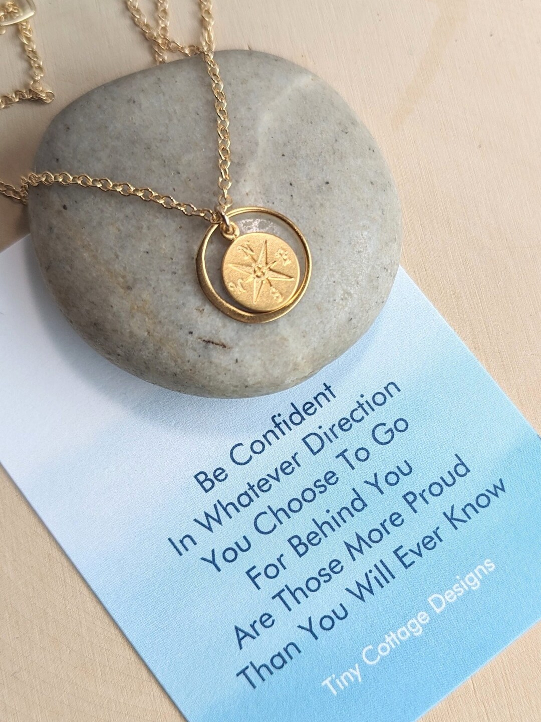 Gold Eternity Circle Compass Necklace... Graduation Sentiment Card - Etsy