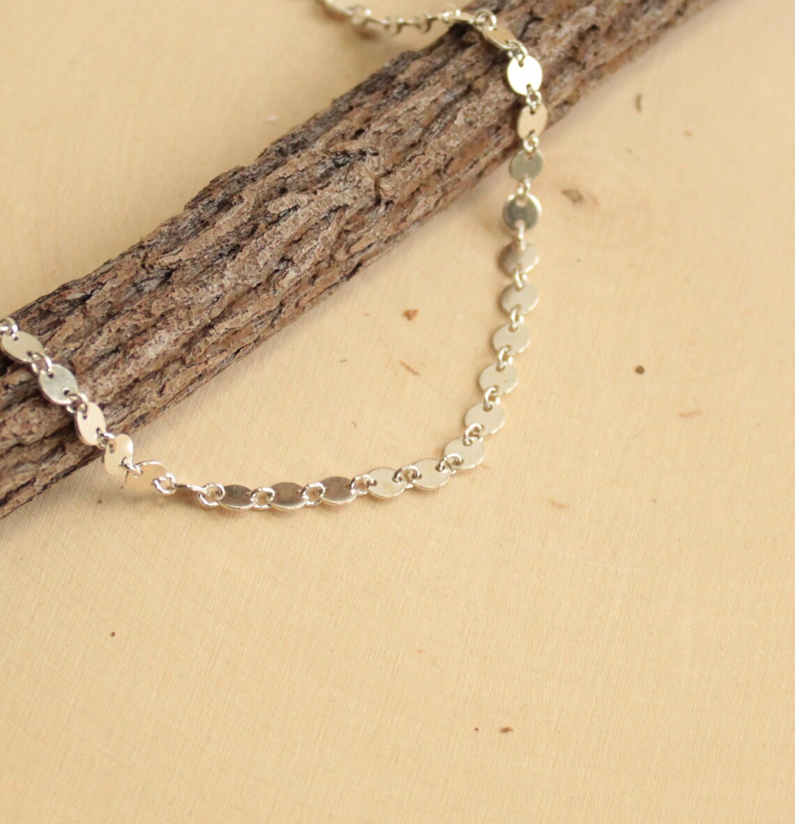 Sterling Silver Disc Chain... Perfect for Layering - Etsy