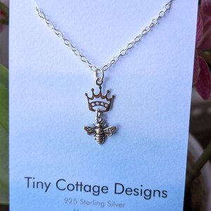 Sterling Silver Queen Bee Necklace - Etsy