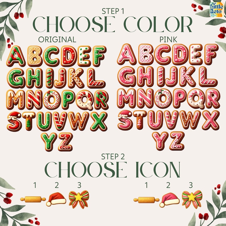 Custom Family Name Ornament, Personalized Gingerbread Alphabet Tag ...