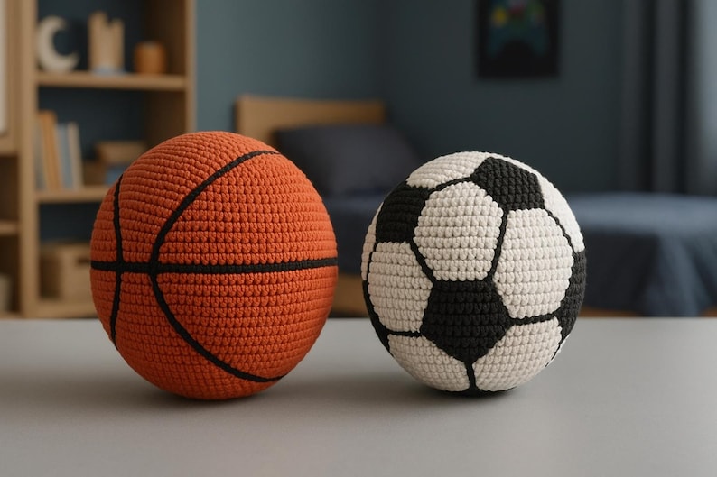 Crochet Basketball and Soccer Ball Set , Digital Pdf - Etsy