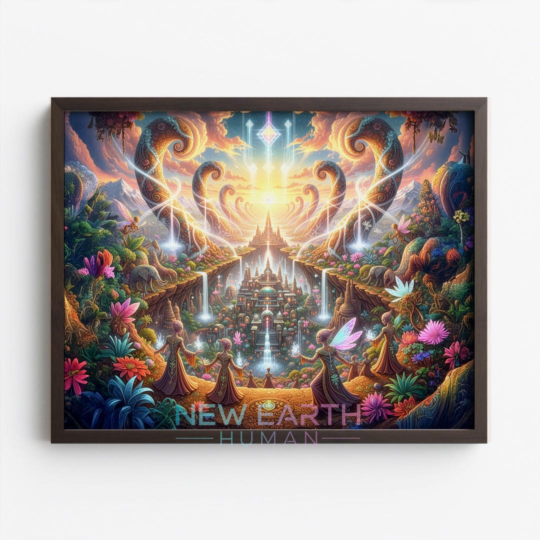 Celestial Temple Portal Printable Art - Bright Spiritual Fantasy Wall ...