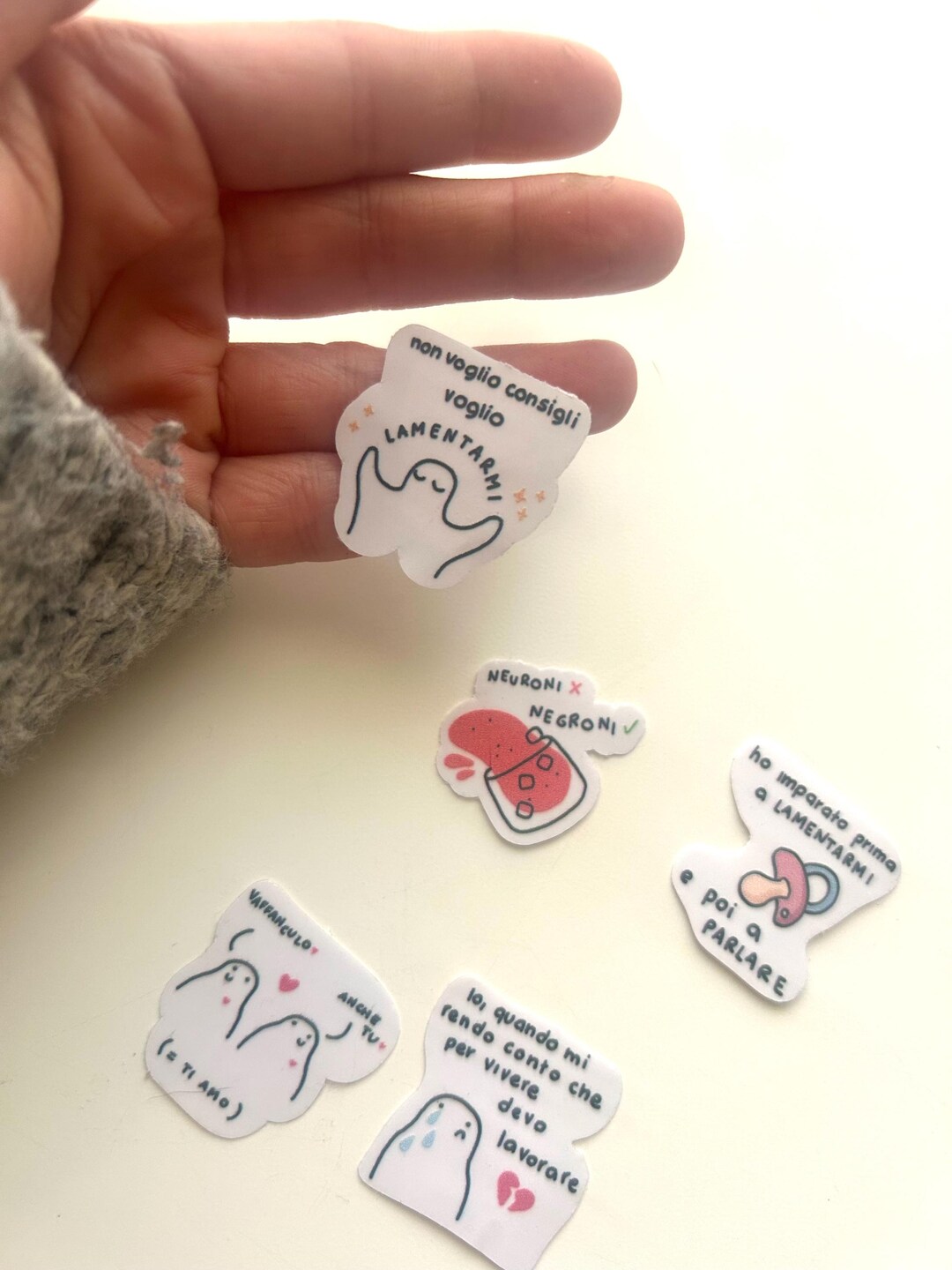 Sticker Pack | 5 Mini Transparent Ironic Stickers - Etsy
