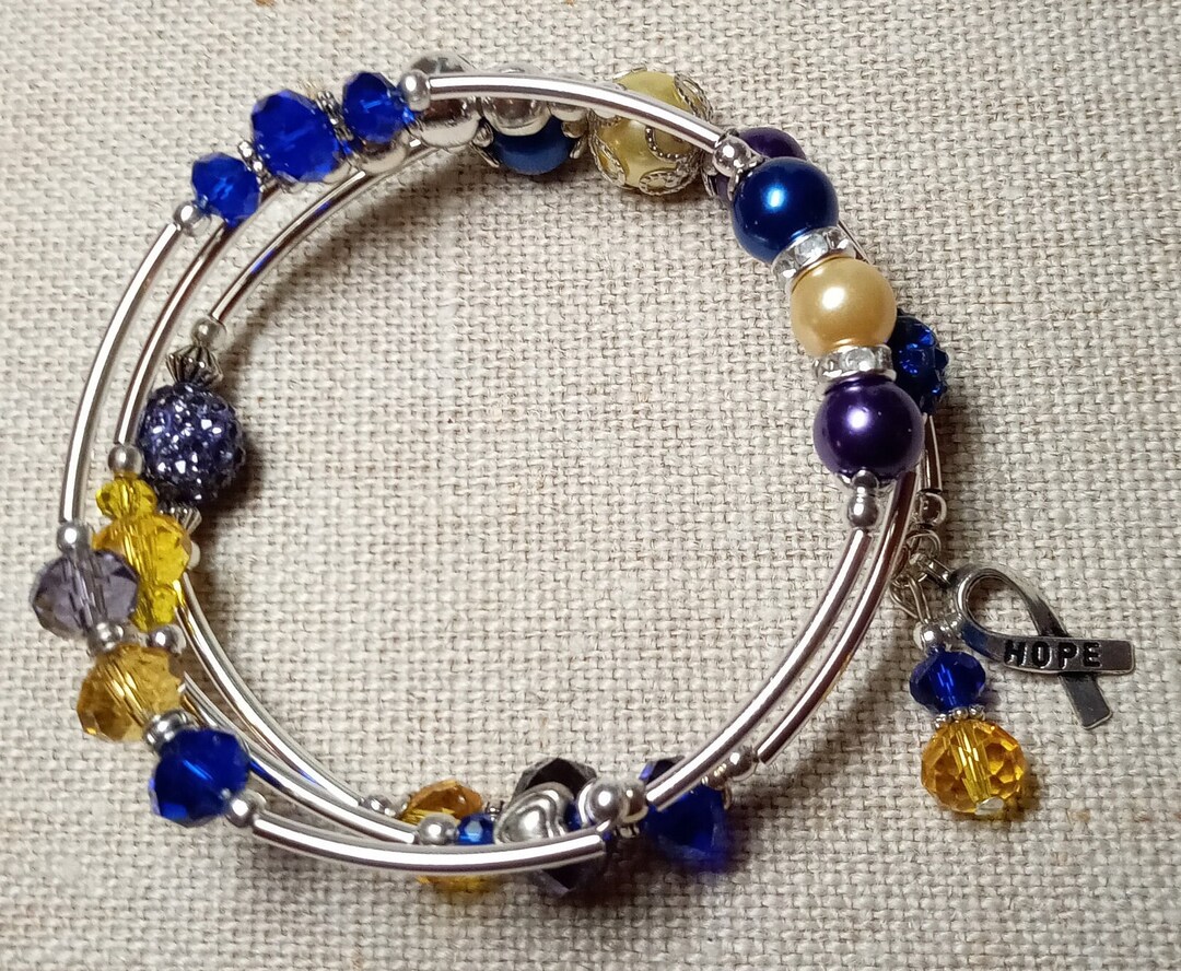 049 Bladder Cancer Awareness Wrap Bracelet - Etsy