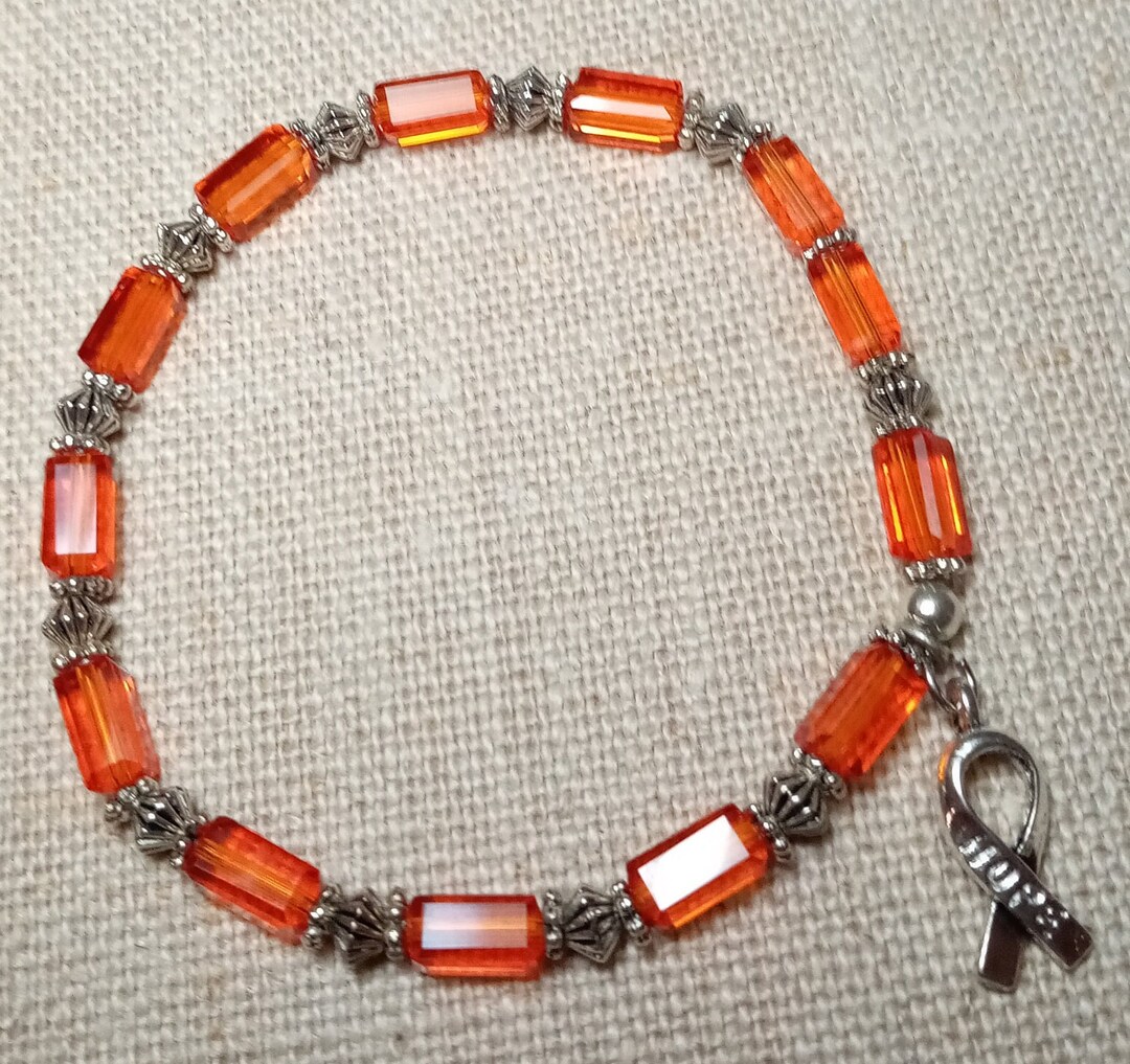088 Kidney and Leukemia Cancer Awareness Bracelet - Etsy