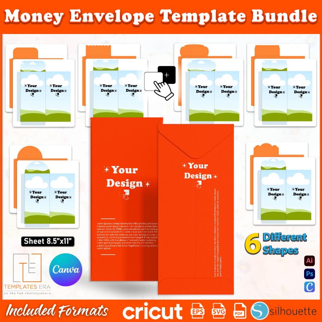 Money Envelope Template, Gift Card Holder SVG, Party Favor (canva ...