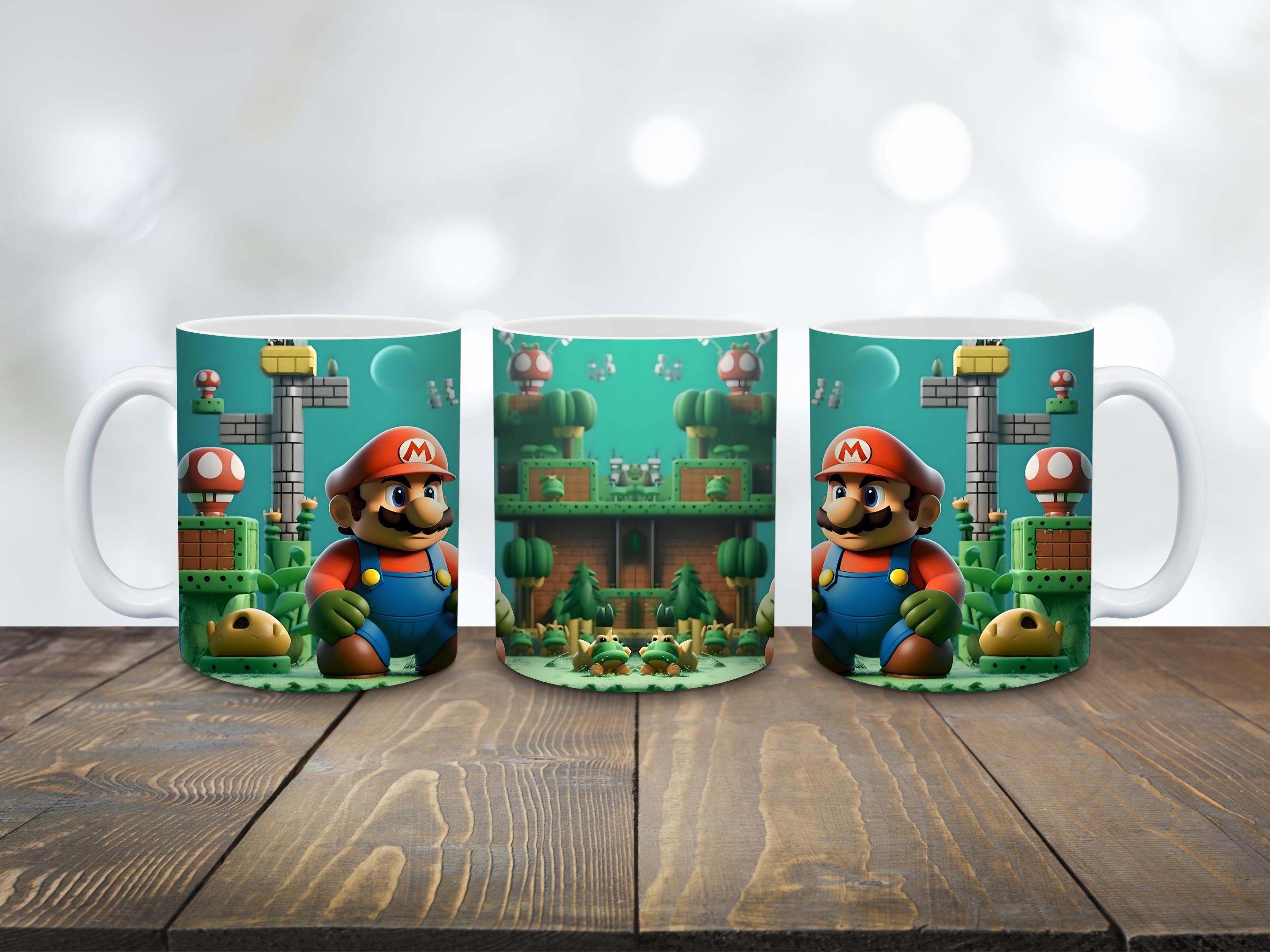 Super Mario Sublimation Mug Pack , Ideal for Personalized Mugs Digital ...