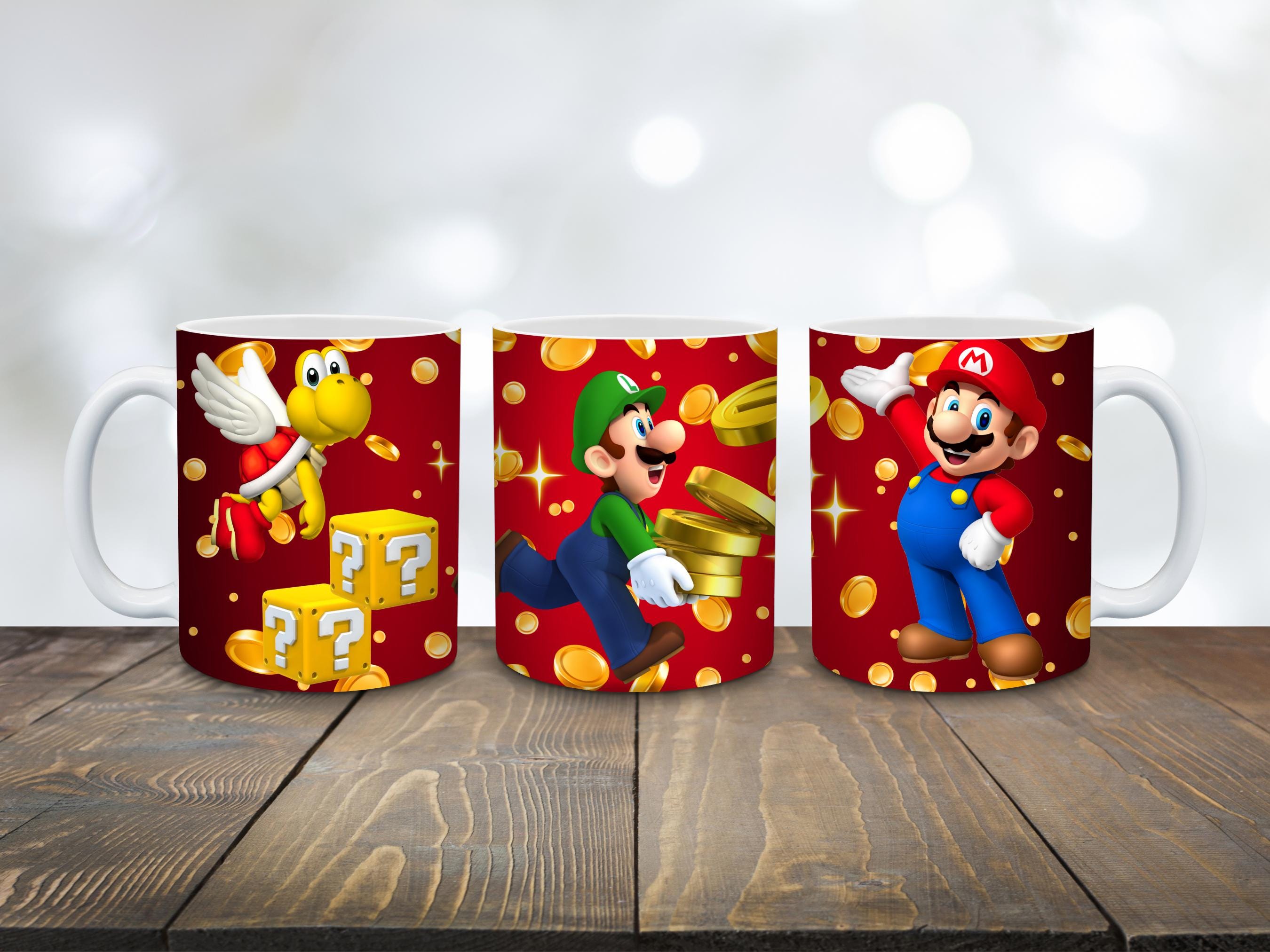 Super Mario Sublimation Mug Pack , Ideal for Personalized Mugs Digital ...