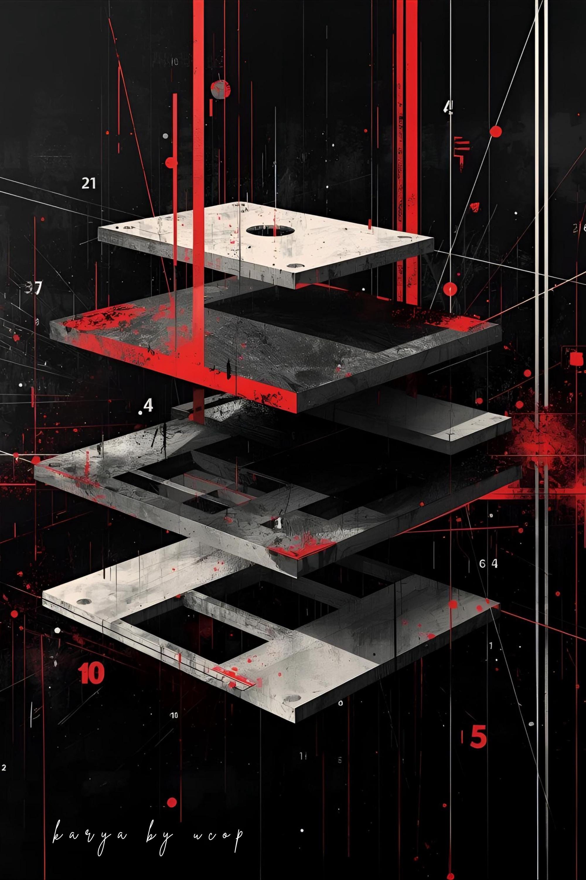 De-constructivism Architecture Conceptual Art Print (digital Download ...
