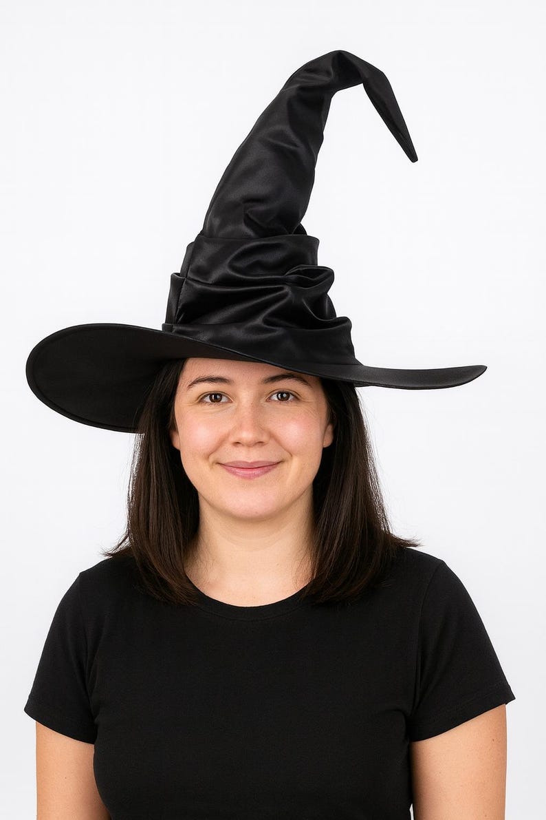 Classic Black Witch Hat – Pointed Halloween Costume Hat for Adults ...