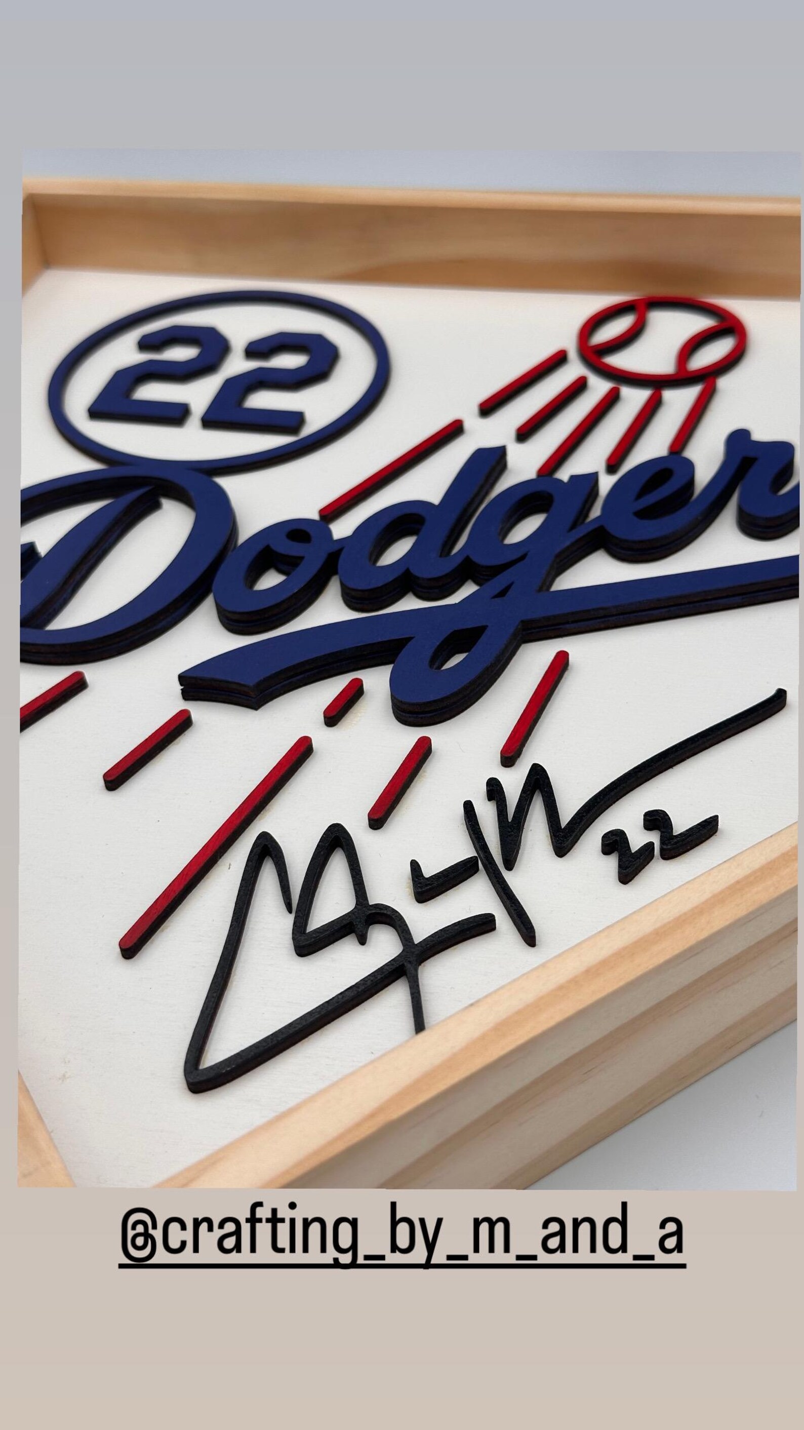 Kershaw Dodgers 3D Baseball Art, Hand-painted Limited Edition - Etsy