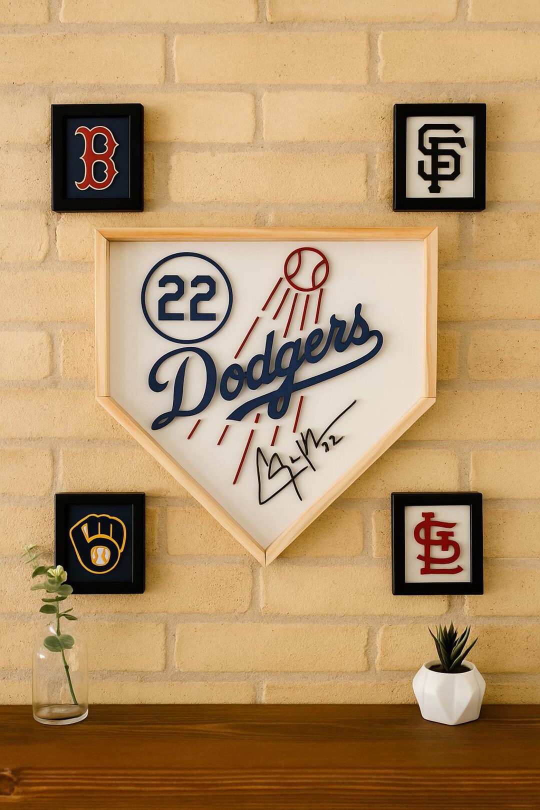 Kershaw Dodgers 3D Baseball Art, Hand-painted Limited Edition - Etsy