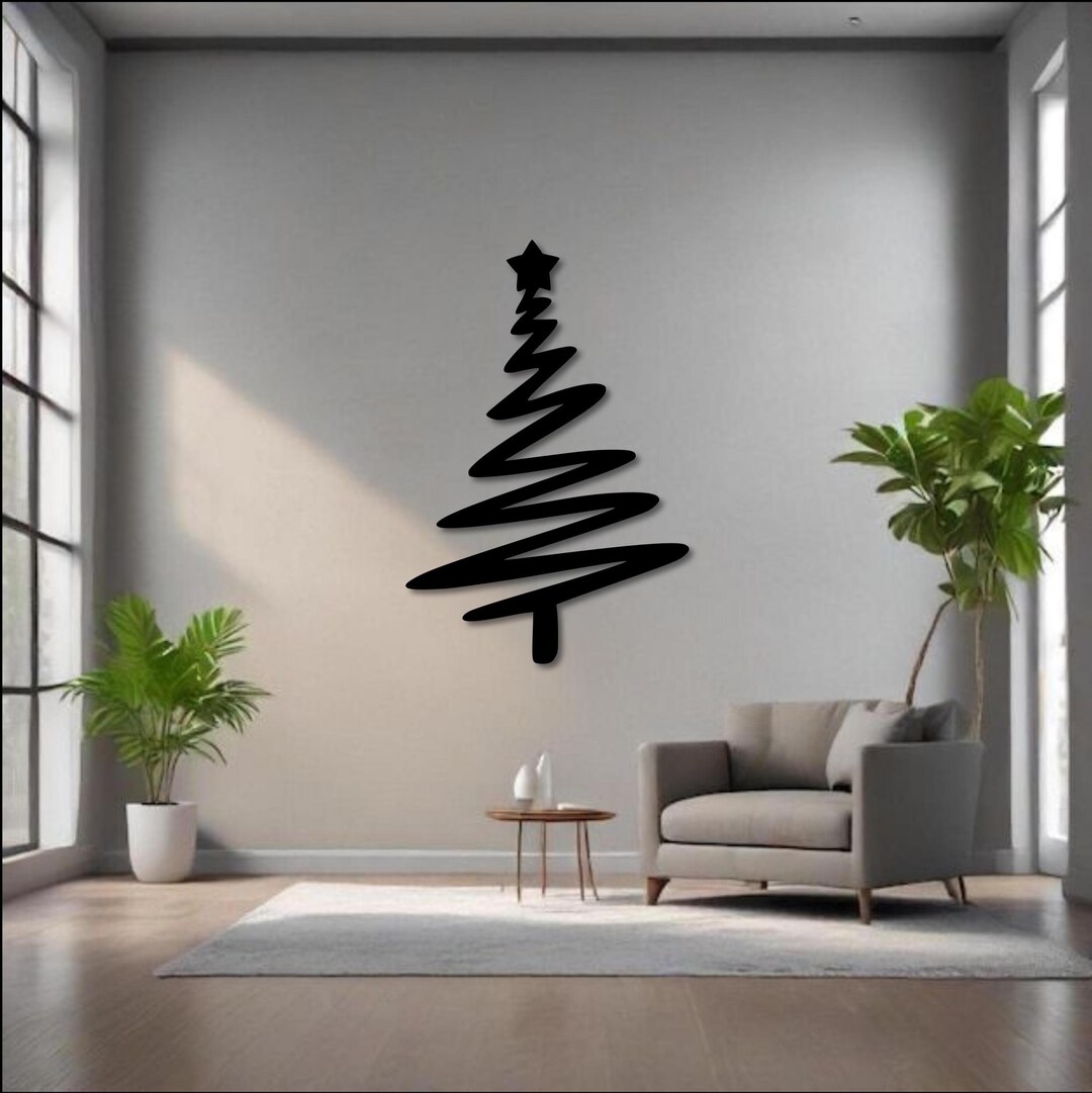 Modern Metal Christmas Tree Wall Art – Minimalist Holiday Decor - Etsy UK